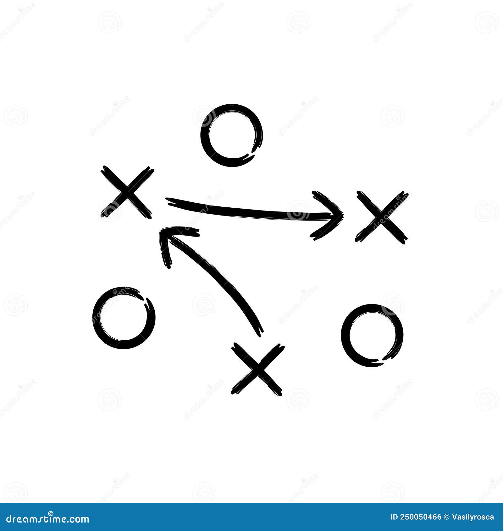 Strategy Game Plan. Tactic For Soccer. Scheme For Training Of Football ...