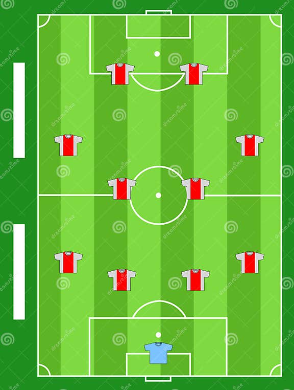 Soccer field team stock illustration. Illustration of scheme - 29089335