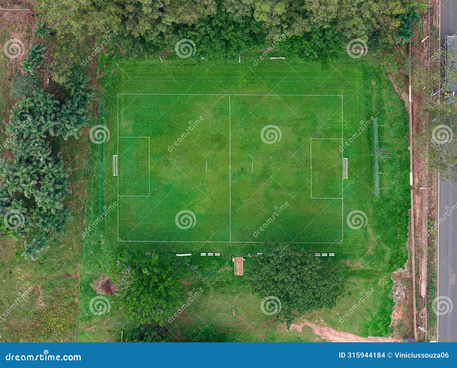 Soccer field in top view stock photo. Image of grass - 315944184