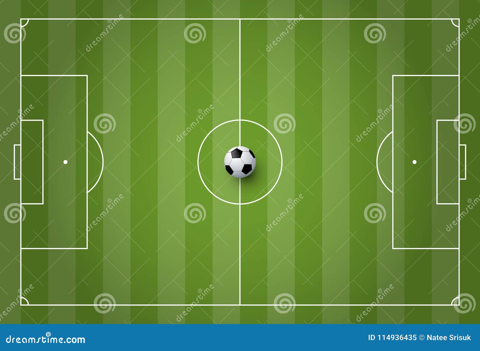 Soccer Field Vector Illustration Stock Vector - Illustration of court ...