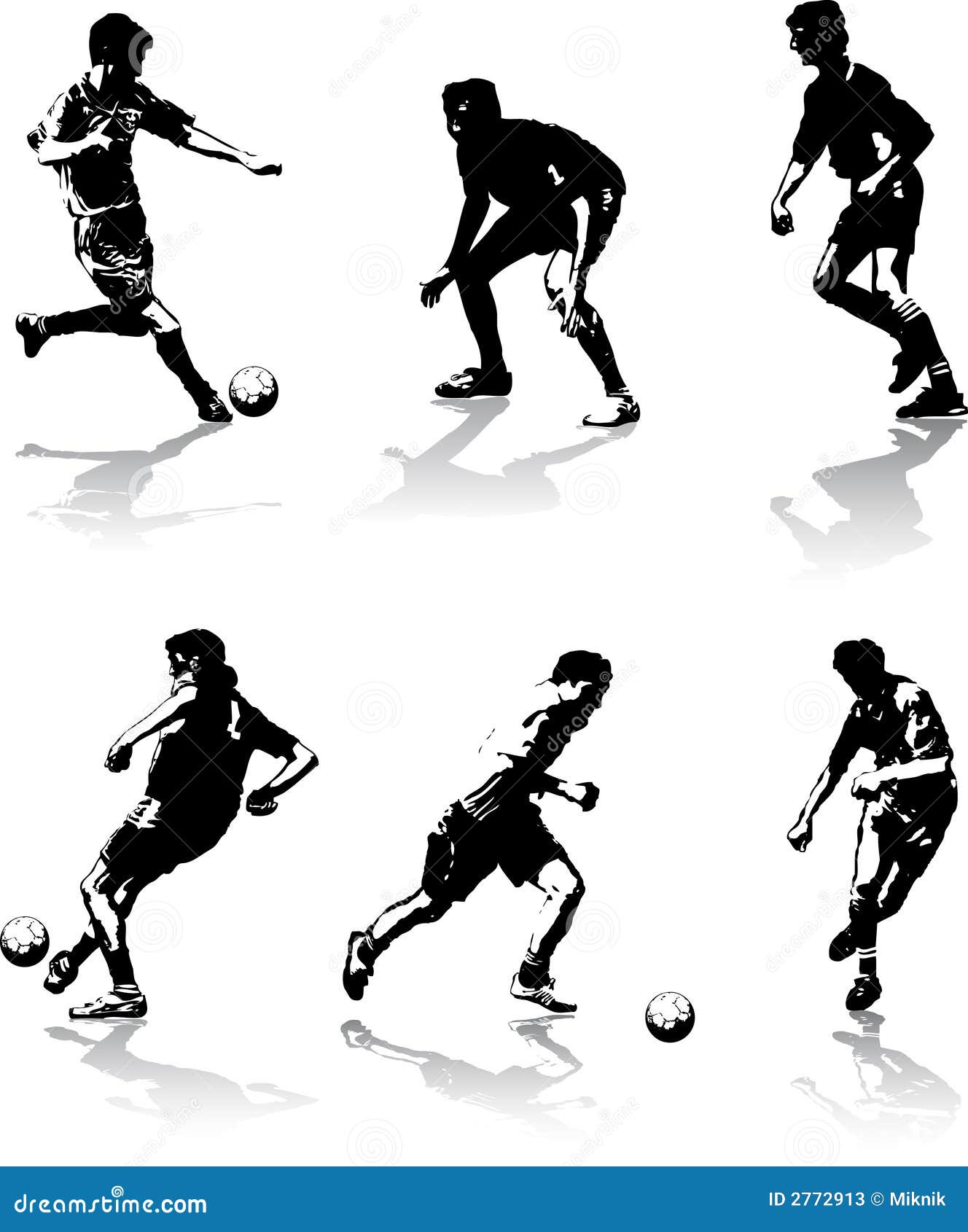 Soccer figures #2 stock vector. Illustration of vector - 2772913