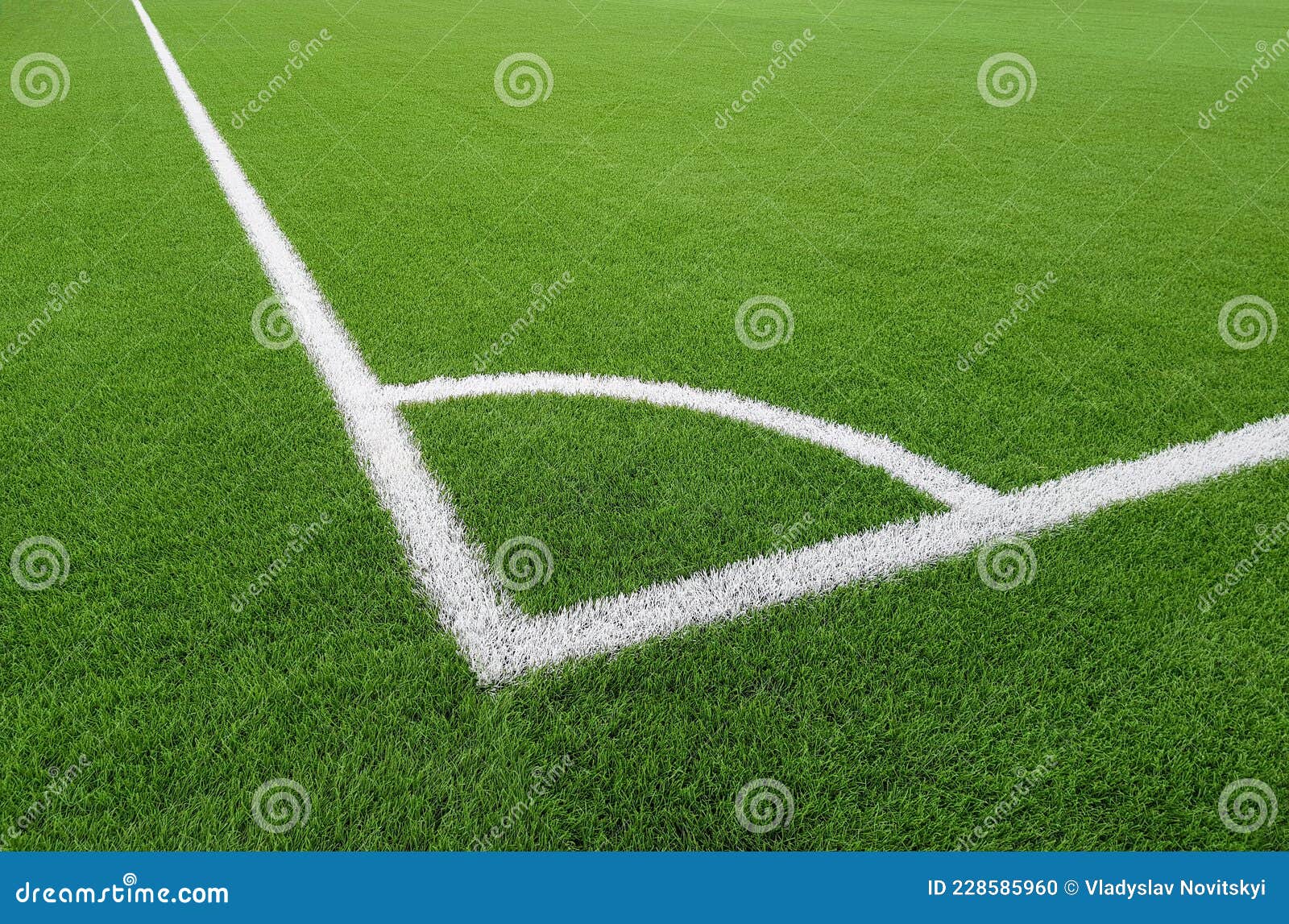 Soccer Floor Corner, Border, Corner Kick Line Stock Photo - Image of ...