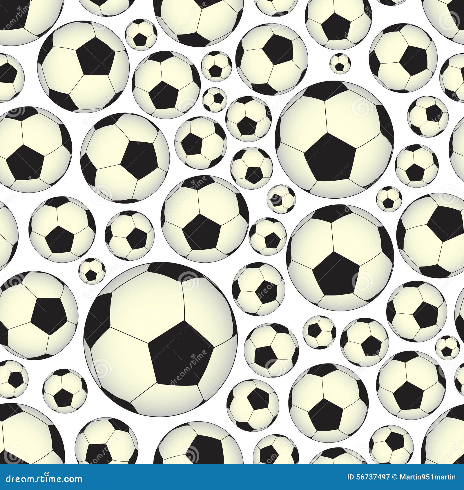 Soccer and Football Balls Seamless Vector Pattern Eps10 Stock Vector ...