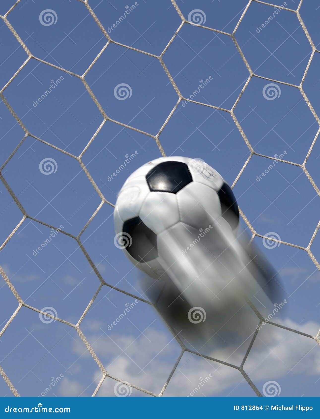 Soccer - football in Goal stock photo. Image of losing - 812864