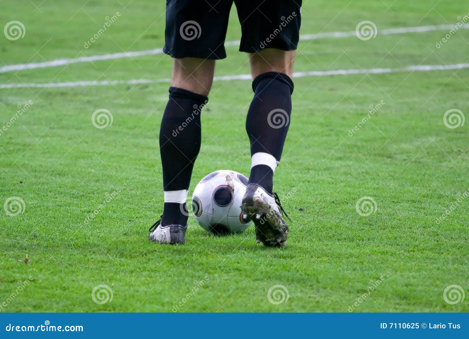 Soccer (football) Goalkeeper Stock Image - Image of green, foul: 7110625
