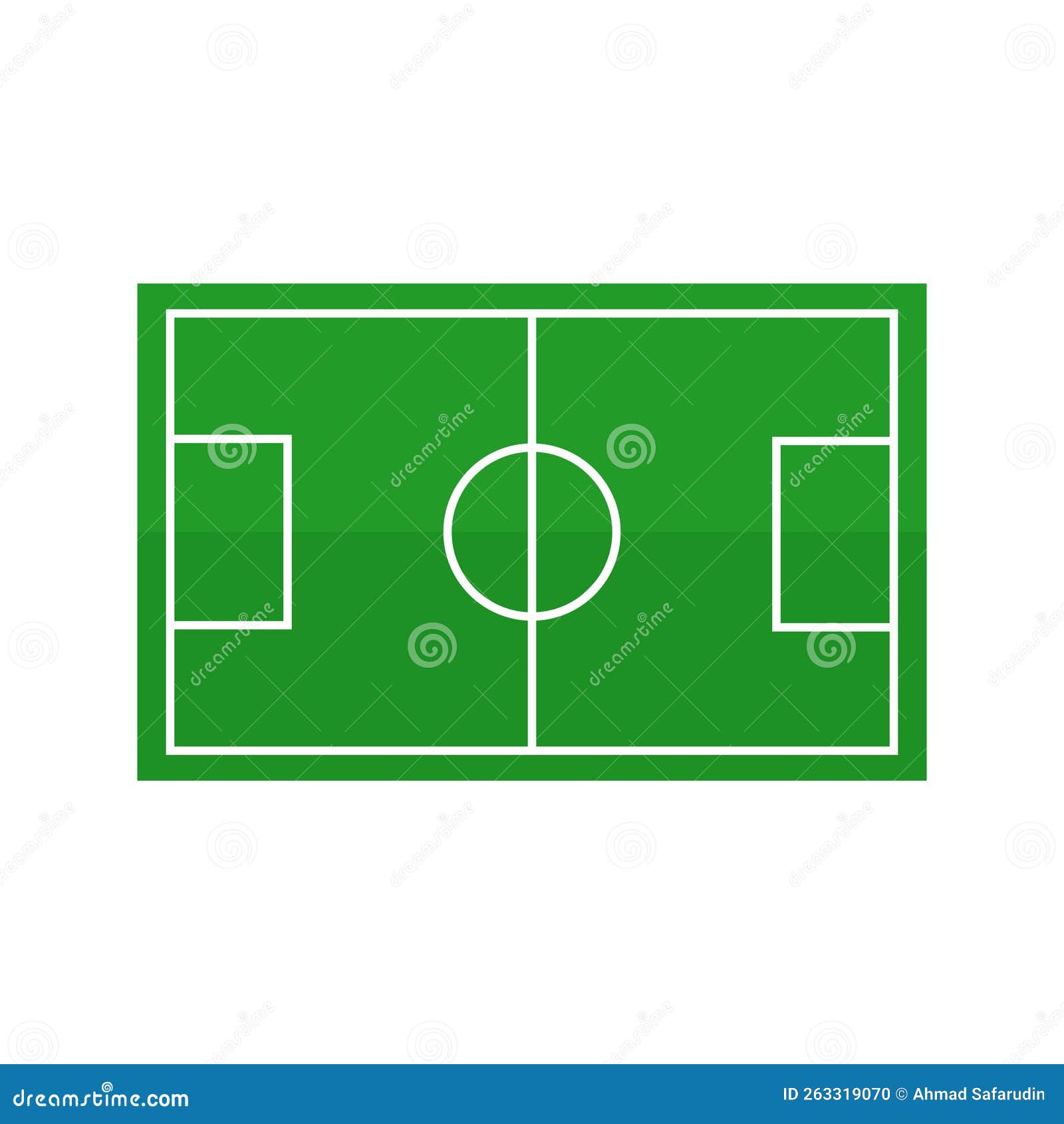 Soccer Football with Green Fields Elements with Isolated on White ...