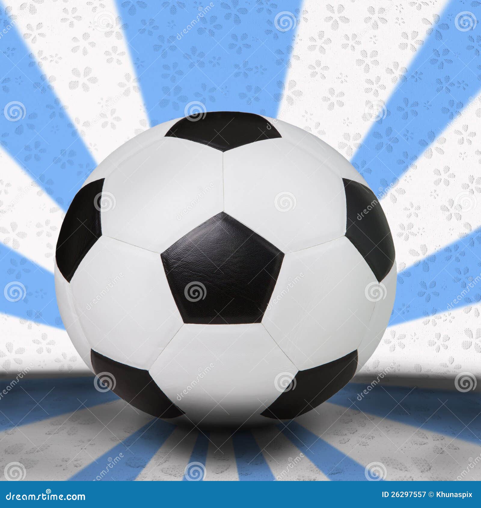 Soccer Football on Light Blue Background Stock Image - Image of game ...