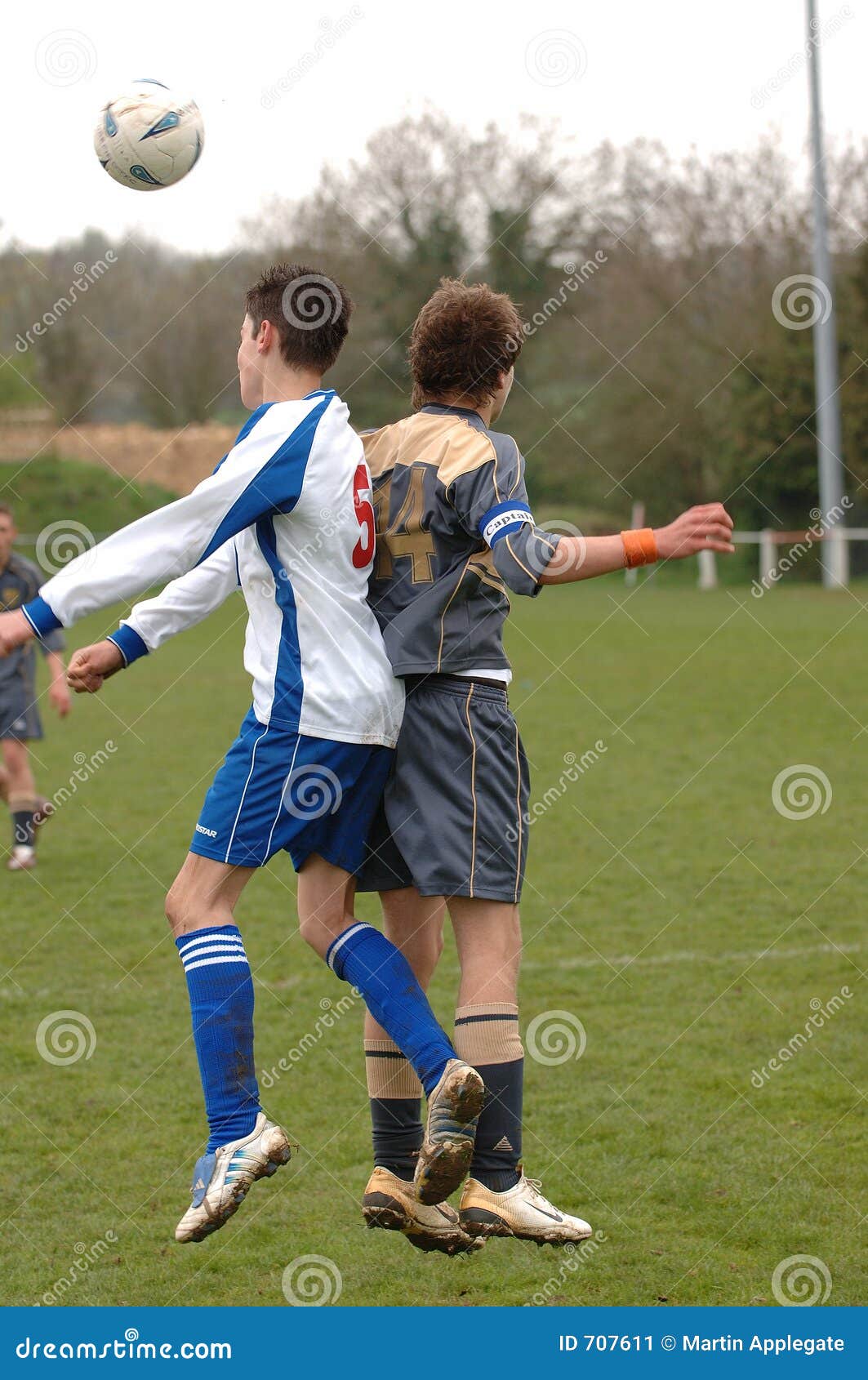 Soccer Two Players Jump Header Stock Photos - Free & Royalty-Free Stock ...