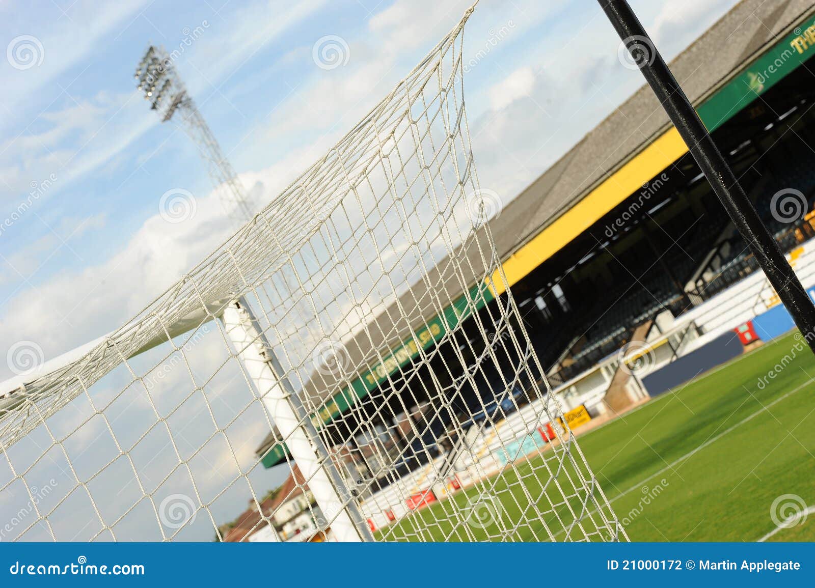 Soccer or football pitch stock photo. Image of netting - 21000172
