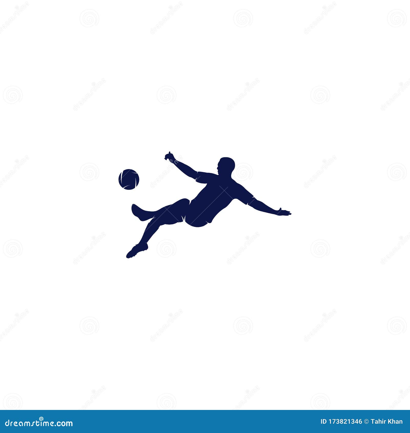 Football Player Man Logo Vector Design. Stock Vector - Illustration of ...