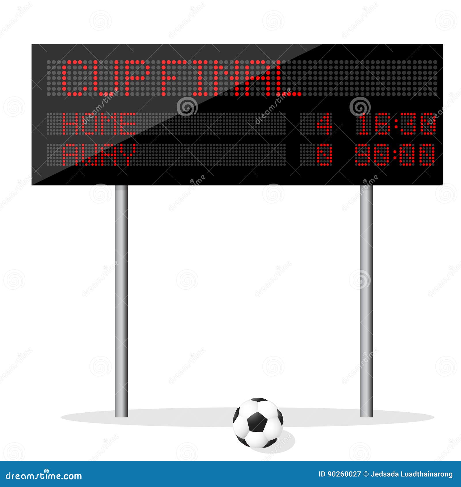 Soccer football scoreboard stock vector. Illustration of match - 90260027