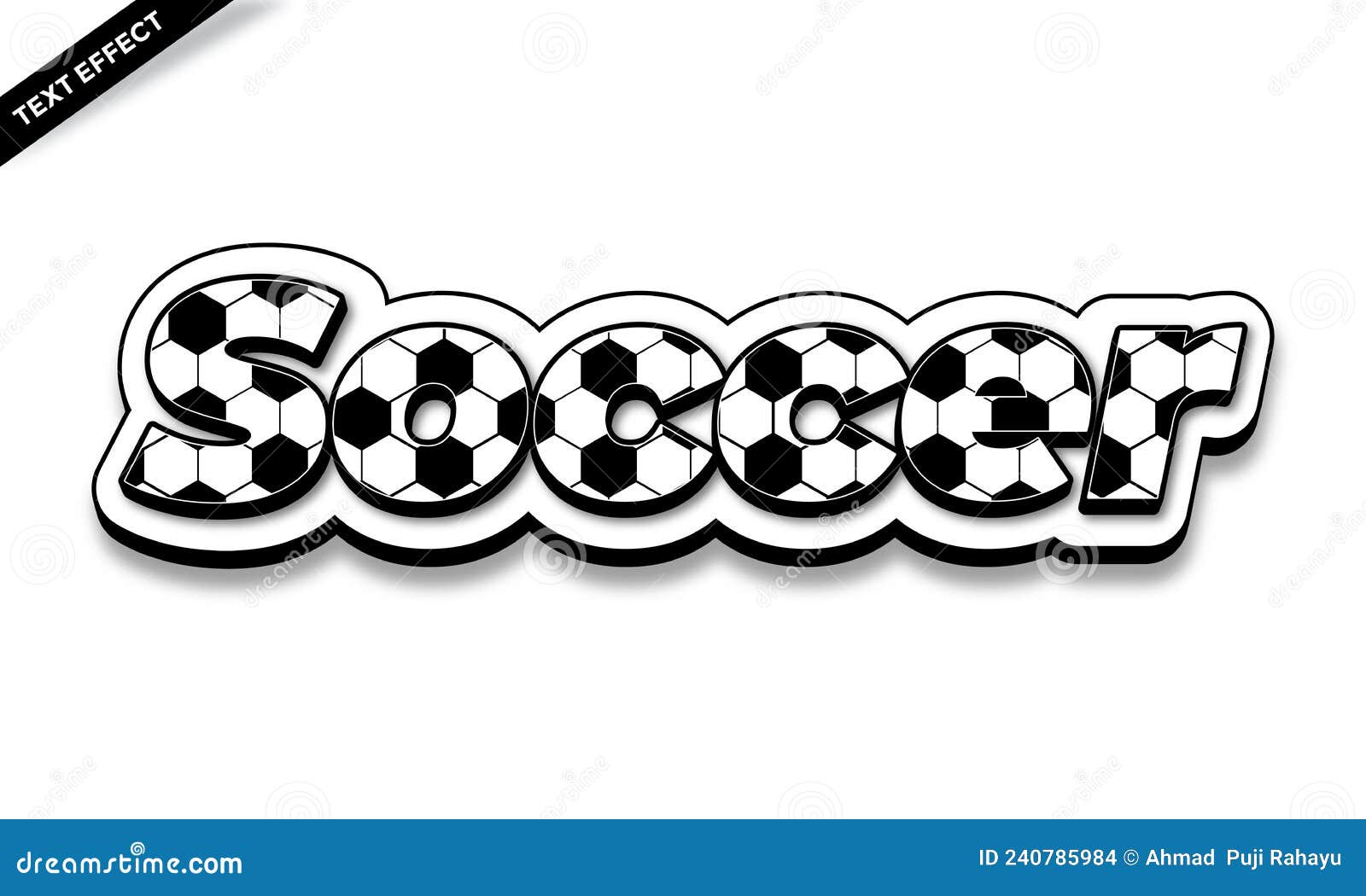 Soccer or Football Text Effect Design Stock Vector - Illustration of ...