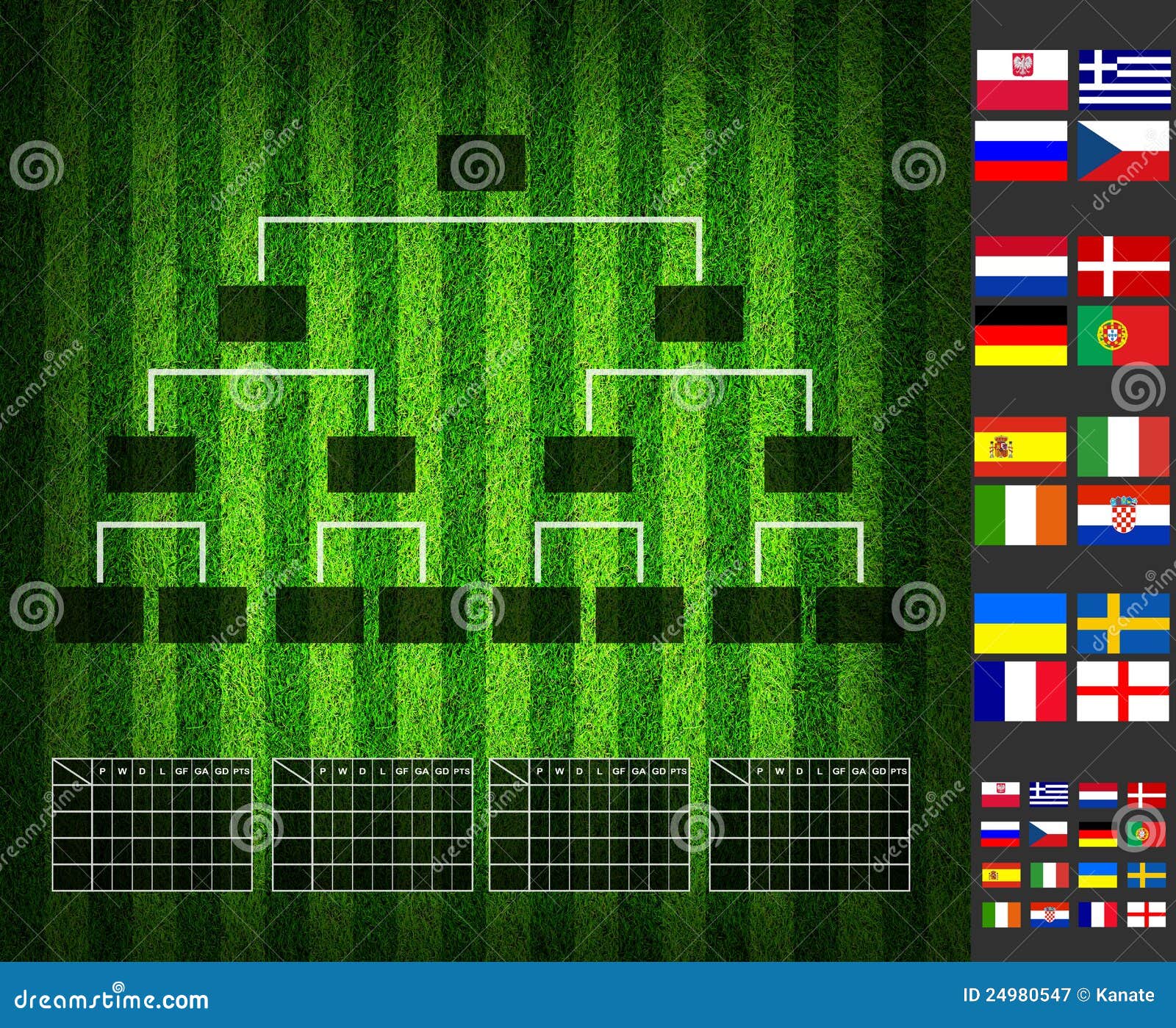 Soccer ( Football ) Tounament Map Stock Illustration - Illustration of ...
