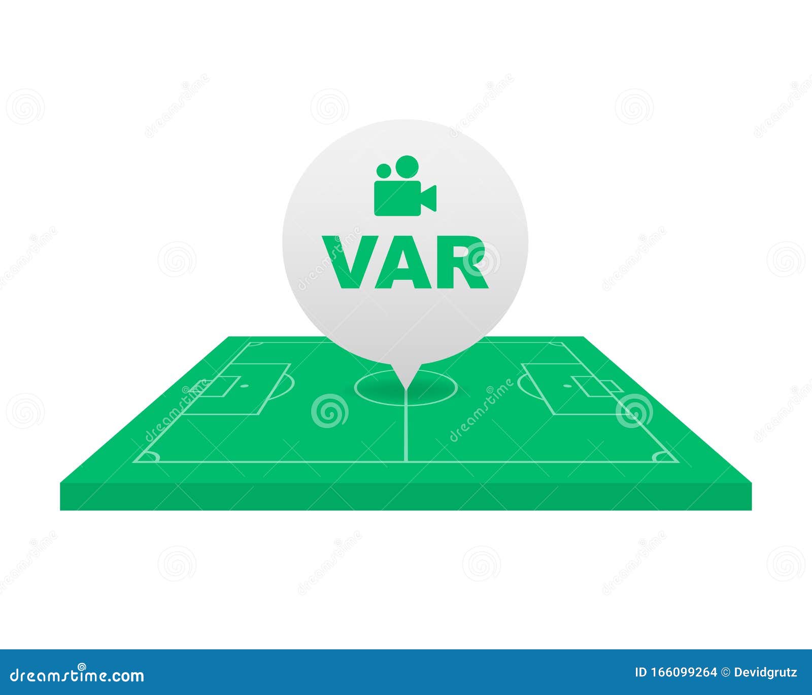Soccer, Football VAR System on the TV Screen Stock Vector ...