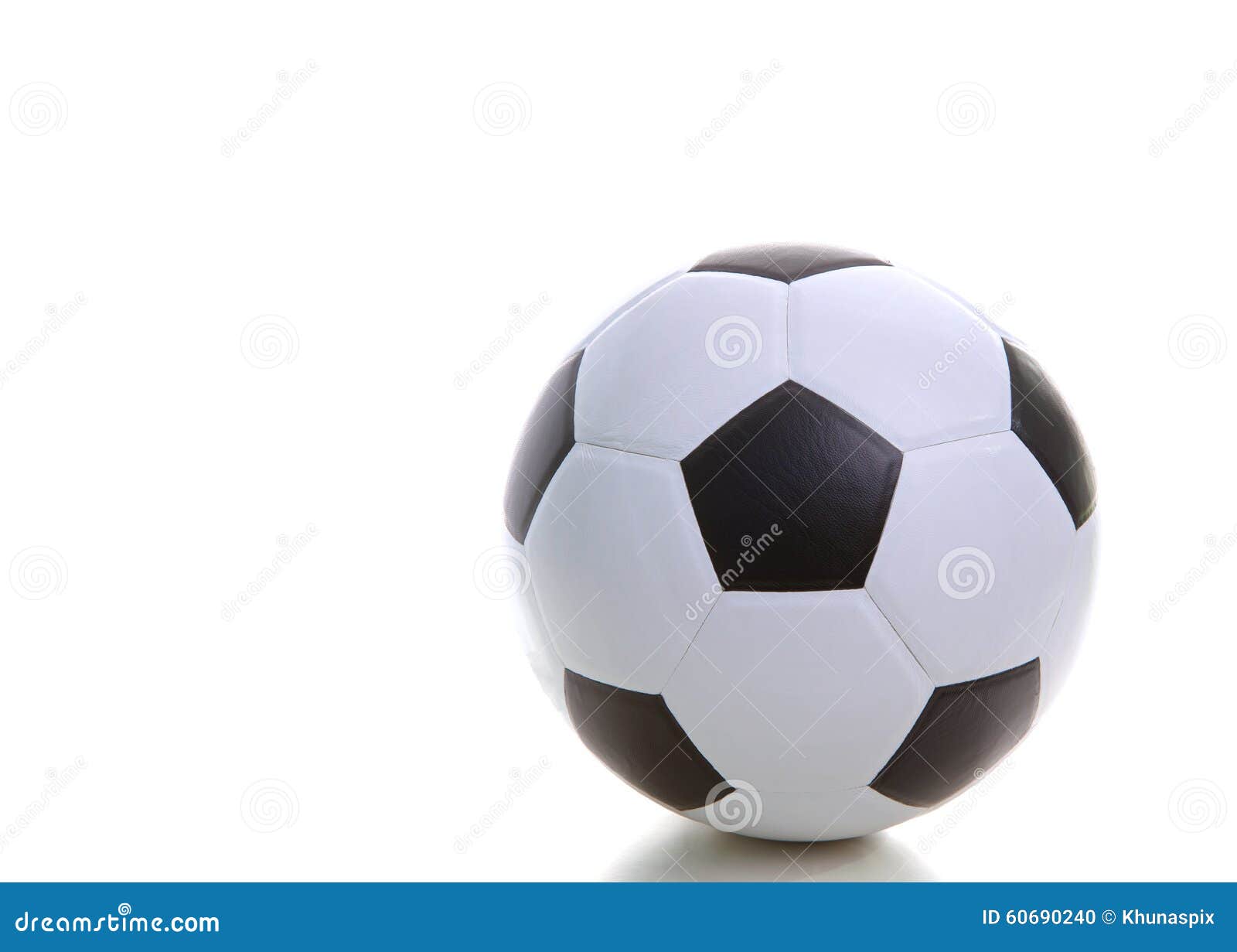 Soccer Football on White Background Stock Photo - Image of league ...