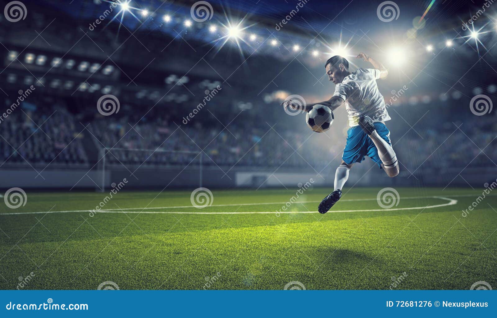 Soccer forward player stock photo. Image of shoot, player - 72681276