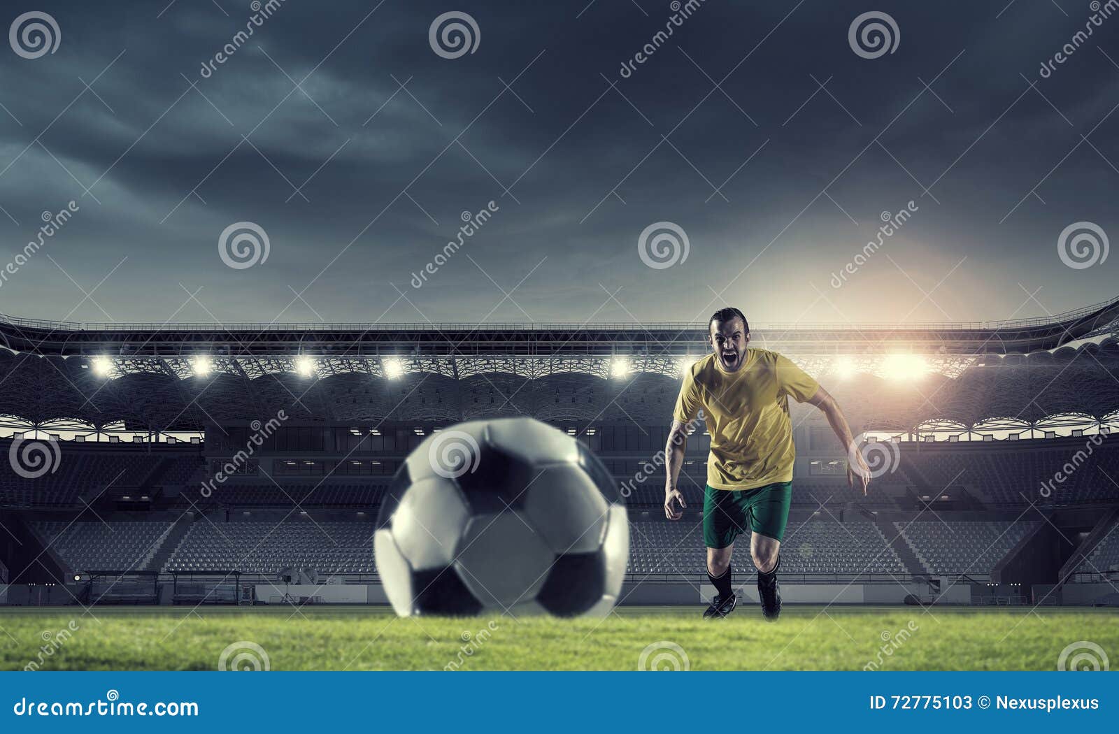 Soccer forward player stock image. Image of forward, game - 72775103