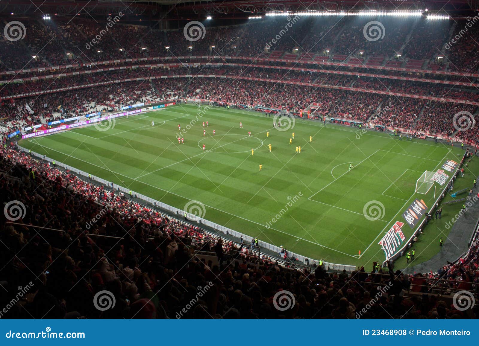 Soccer Game Field With Goal Kick Royalty-Free Stock Photo ...