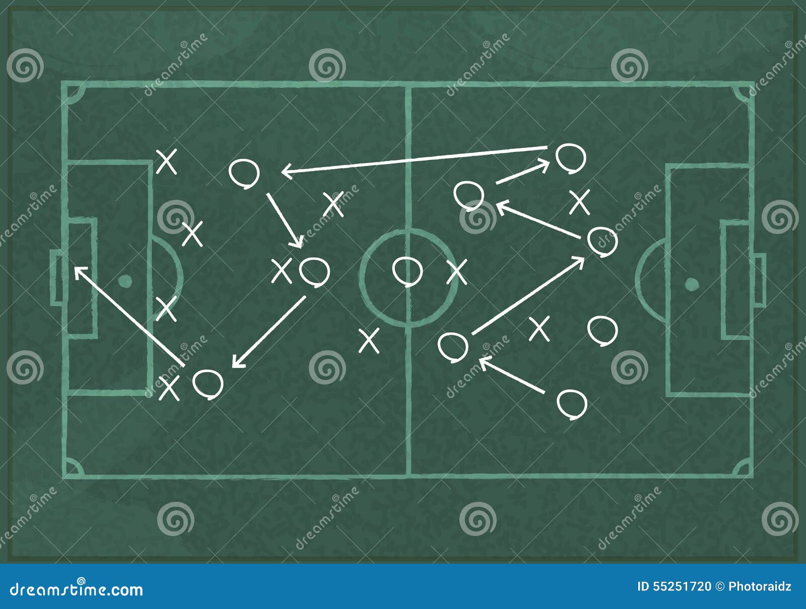 Soccer game strategy stock illustration. Illustration of sketch - 55251720