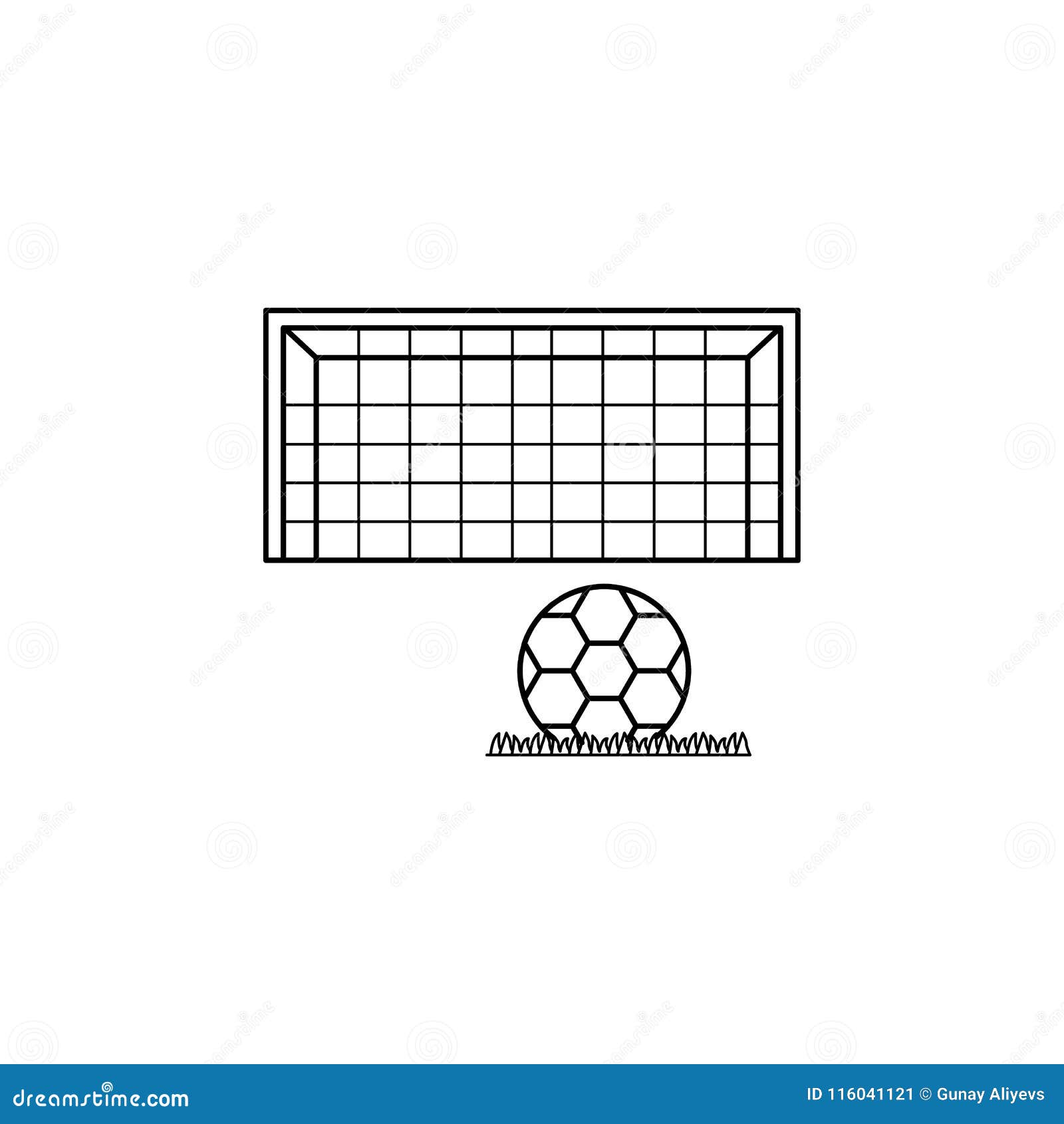 Soccer Gate and Ball Icon. Element of Soccer World Cup 2018 for Mobile ...