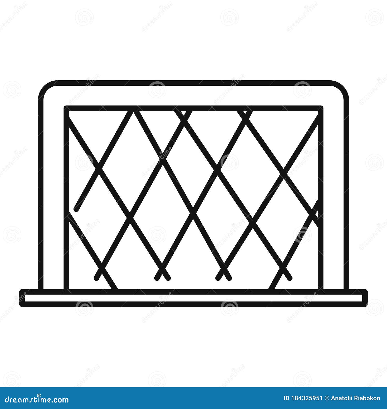Soccer Gate Icon, Outline Style Stock Vector - Illustration of line ...