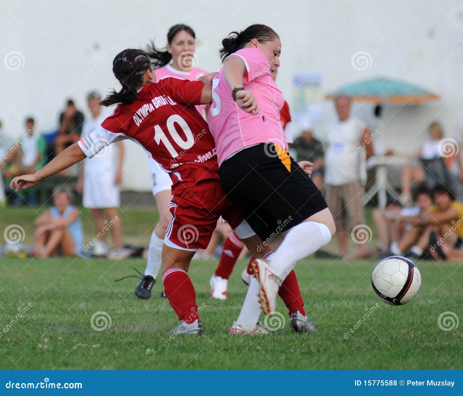 Soccer girls editorial stock photo. Image of kicking - 15775588