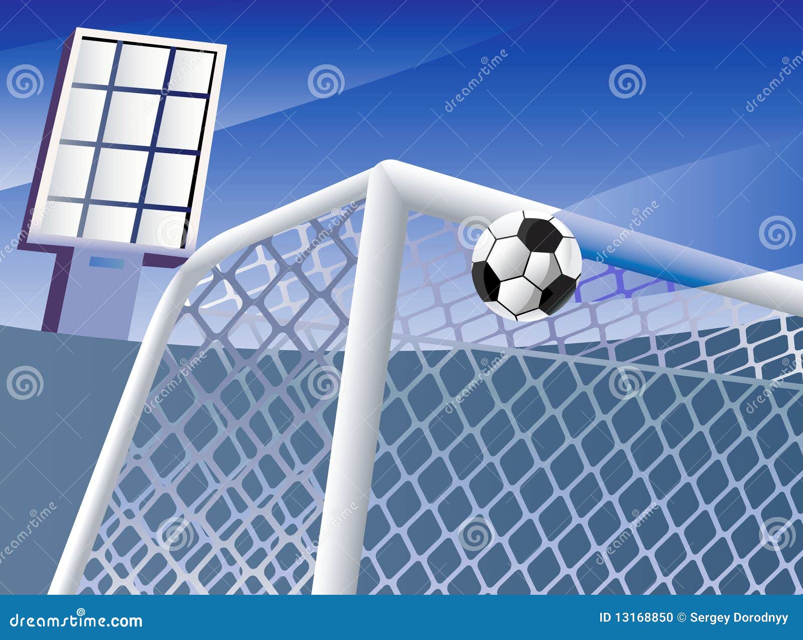 Soccer goal. stock vector. Illustration of board, soccer - 13168850
