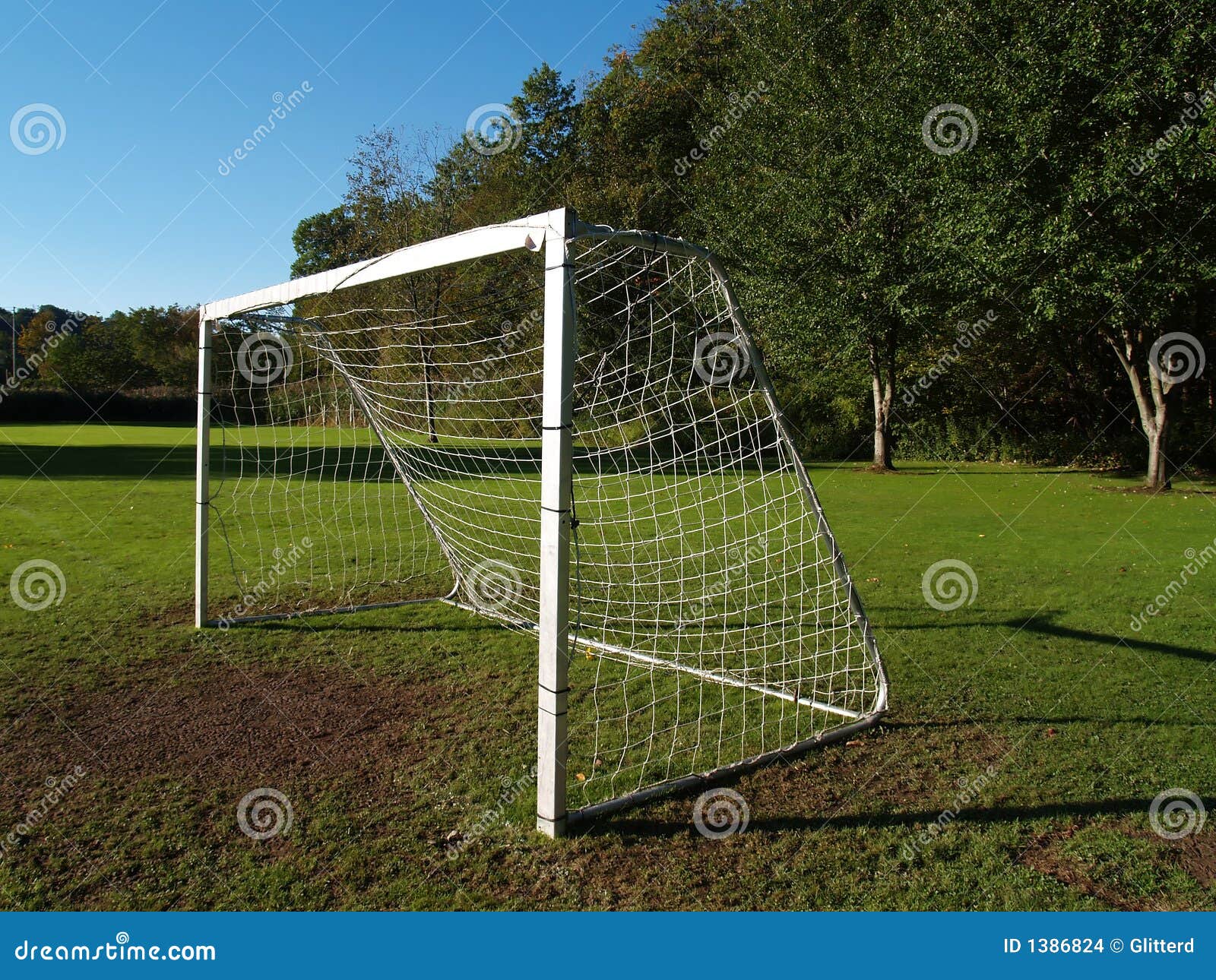 Soccer Goal stock photo. Image of recreation, grass, compete - 1386824