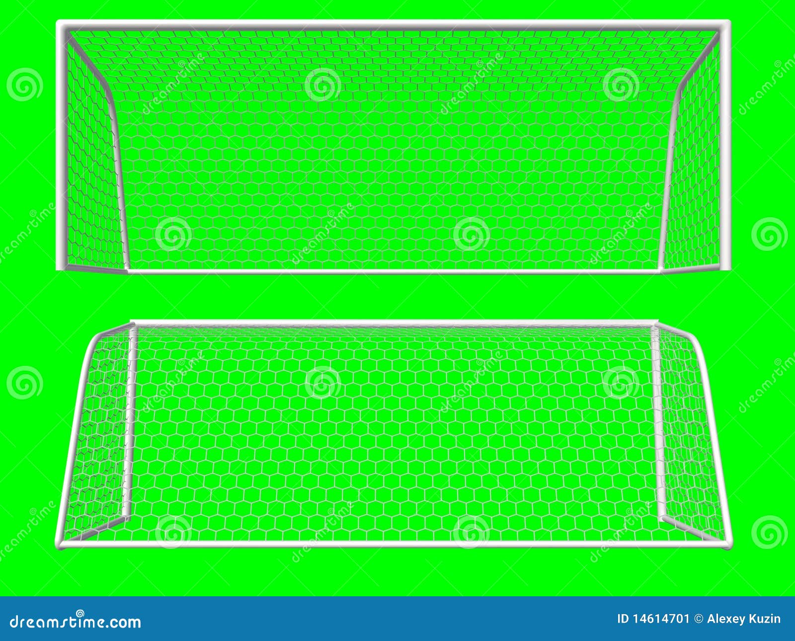 Soccer Goal Front View, Football Field Sports Equipment Vector ...