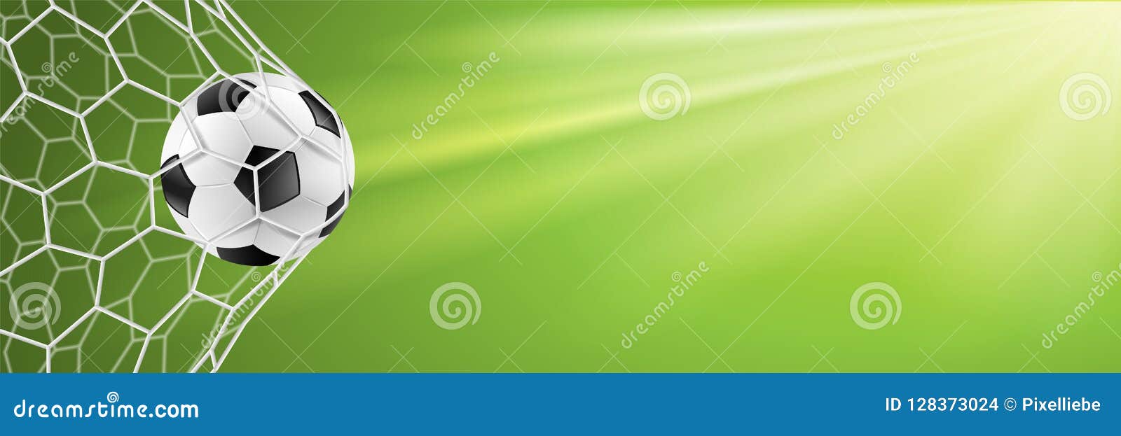Soccer Ball Goal Background Green Vector Stock Vector - Illustration of ...