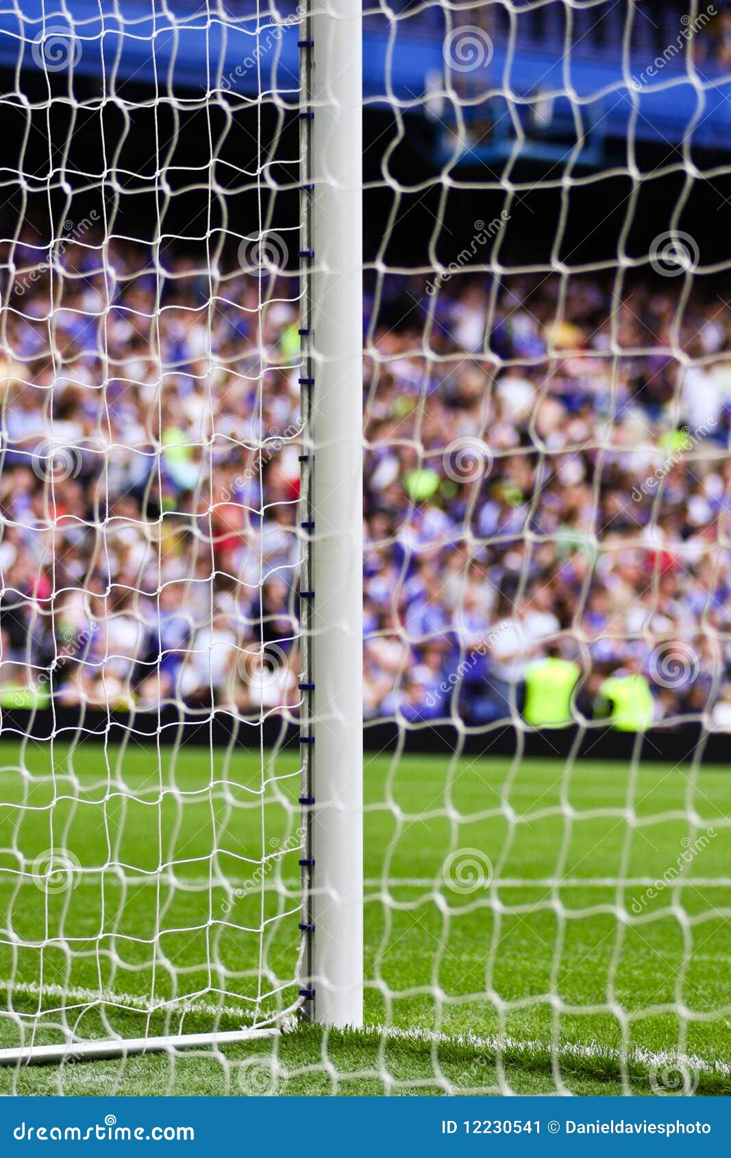 Soccer goal and crowd stock image. Image of post, goalpost - 12230541