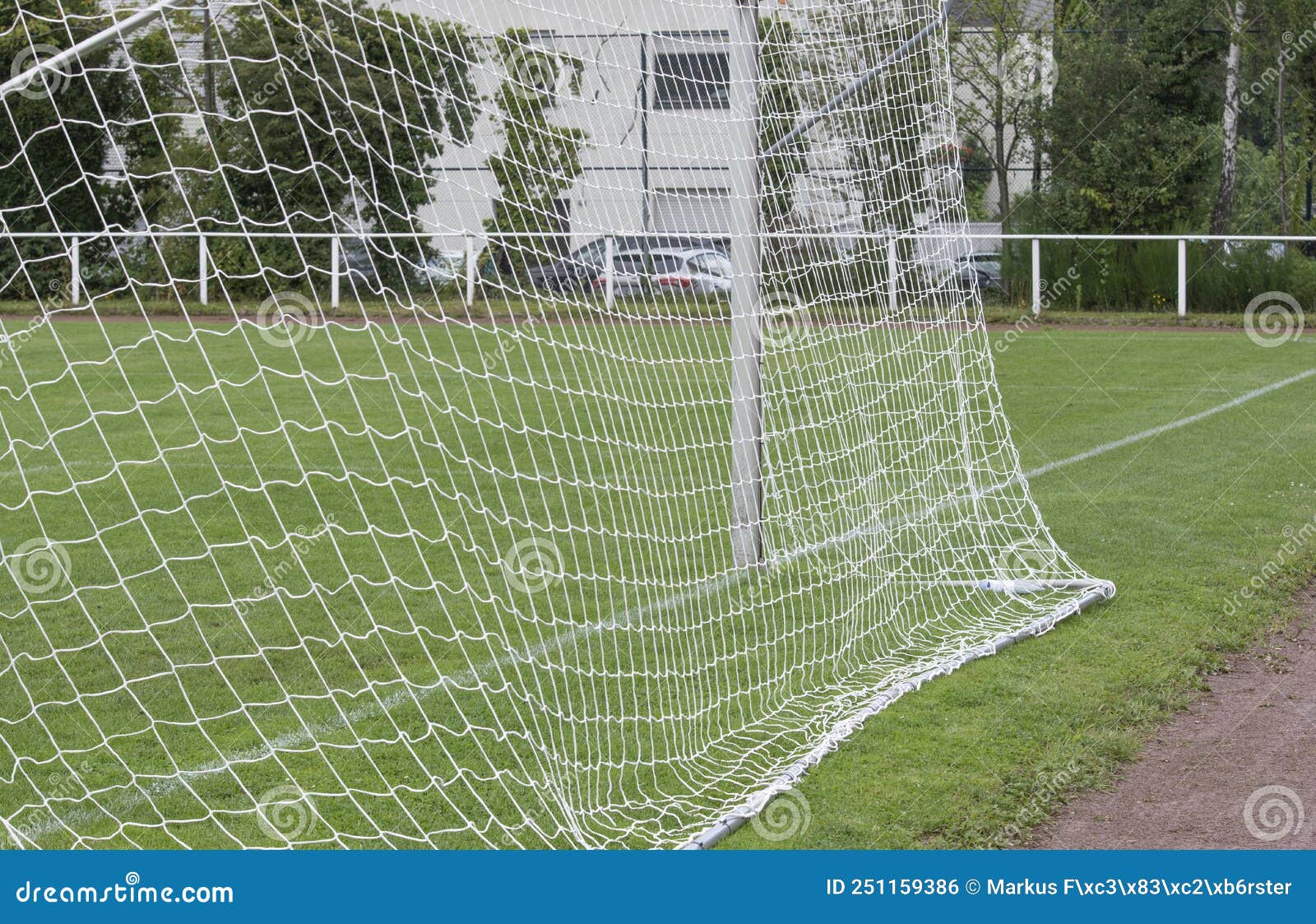 Soccer goal with a net stock photo. Image of outdoor - 251159386