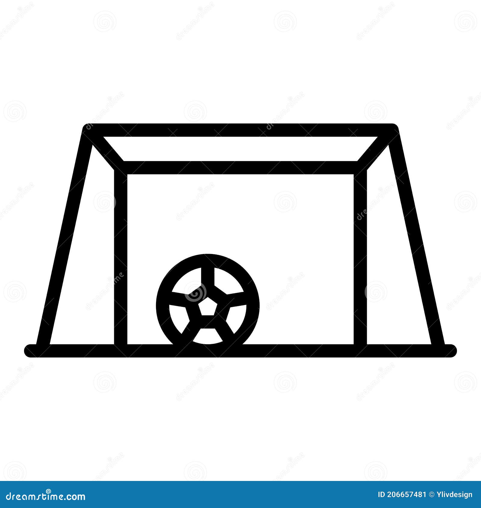 Soccer Goal Net Icon, Outline Style Stock Illustration - Illustration ...