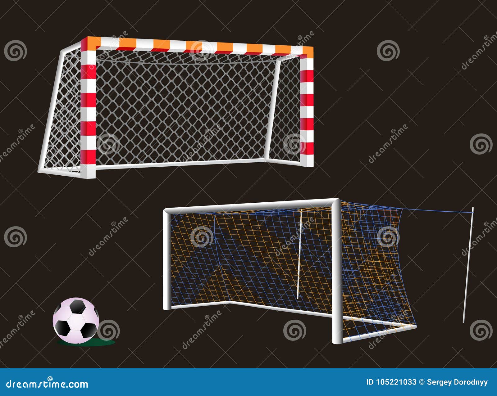 Soccer goal with net. stock vector. Illustration of design - 105221033