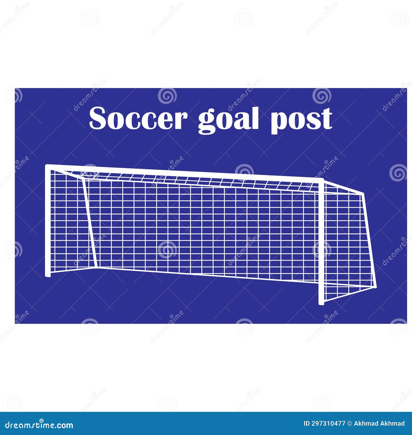 Soccer goal post icon stock vector. Illustration of sign - 297310477