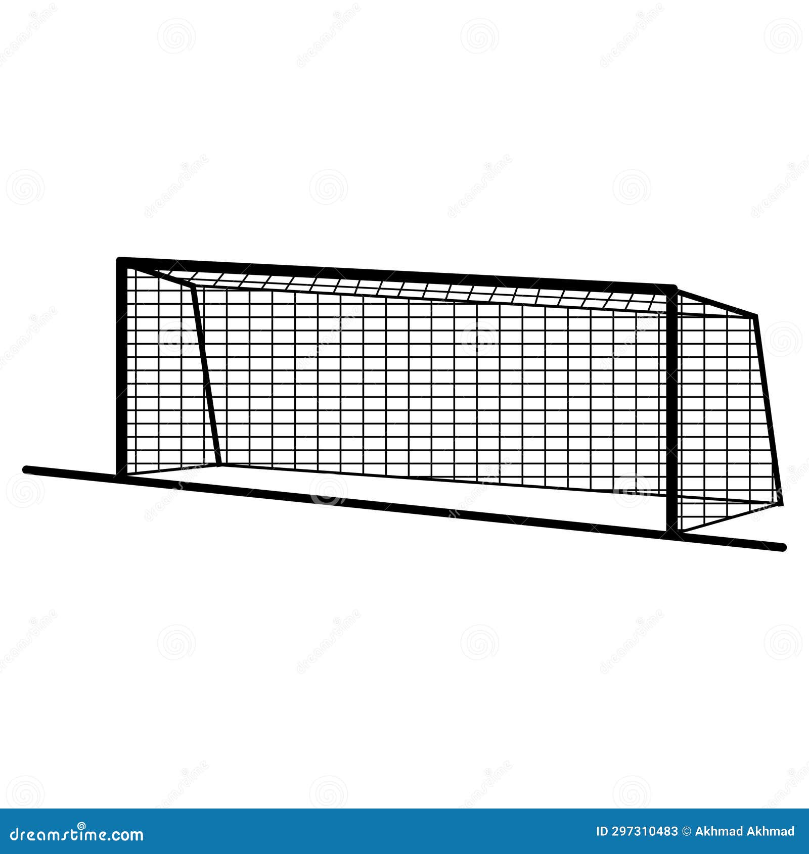 Soccer goal post icon stock vector. Illustration of pitch - 297310483