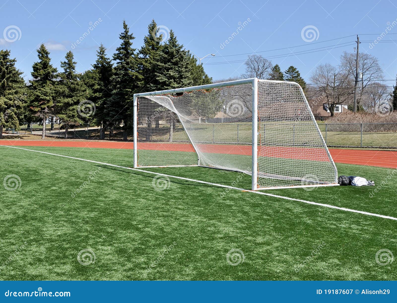 Soccer Goal Posts stock image. Image of college, athletic - 19187607