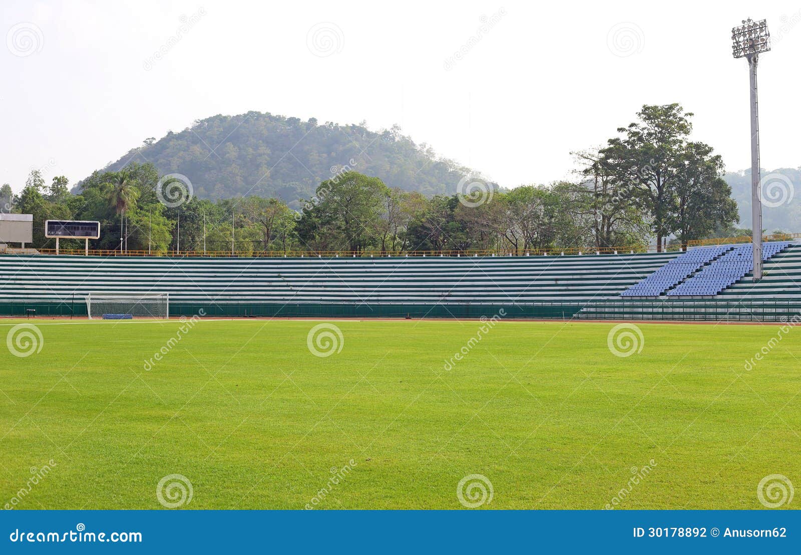 Soccer goal in stadium stock photo. Image of field, soccer - 30178892