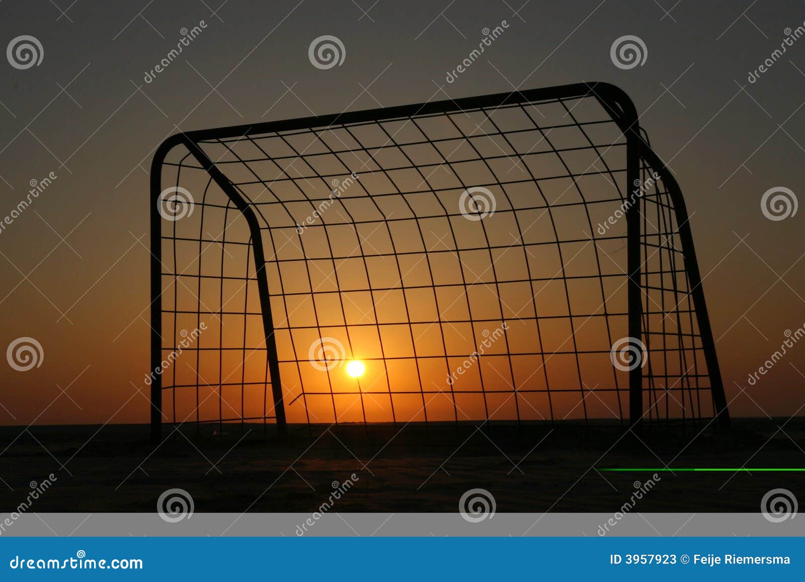 Soccer Goal at Sunset stock image. Image of steel, empty - 3957923