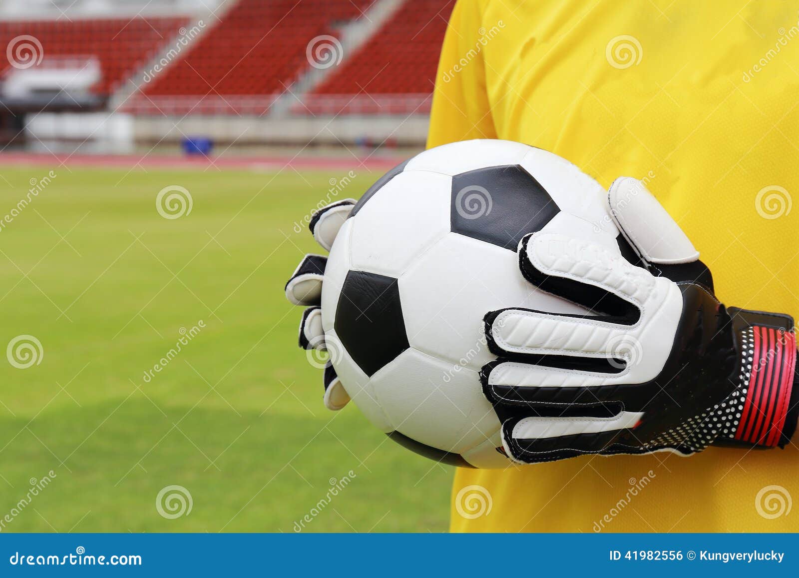 Soccer Goalkeeper with Ball Stock Photo - Image of adult, athlete: 41982556