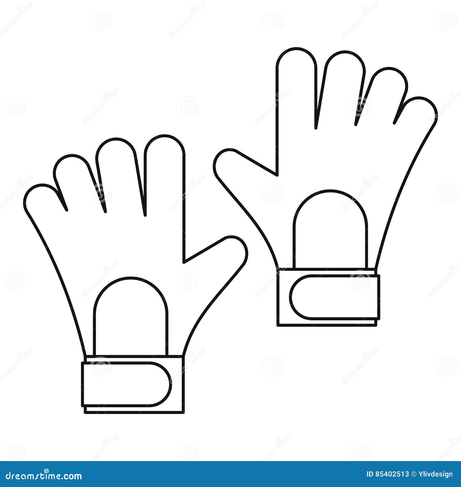 Soccer Goalkeeper Gloves Icon, Outline Style Stock Vector ...
