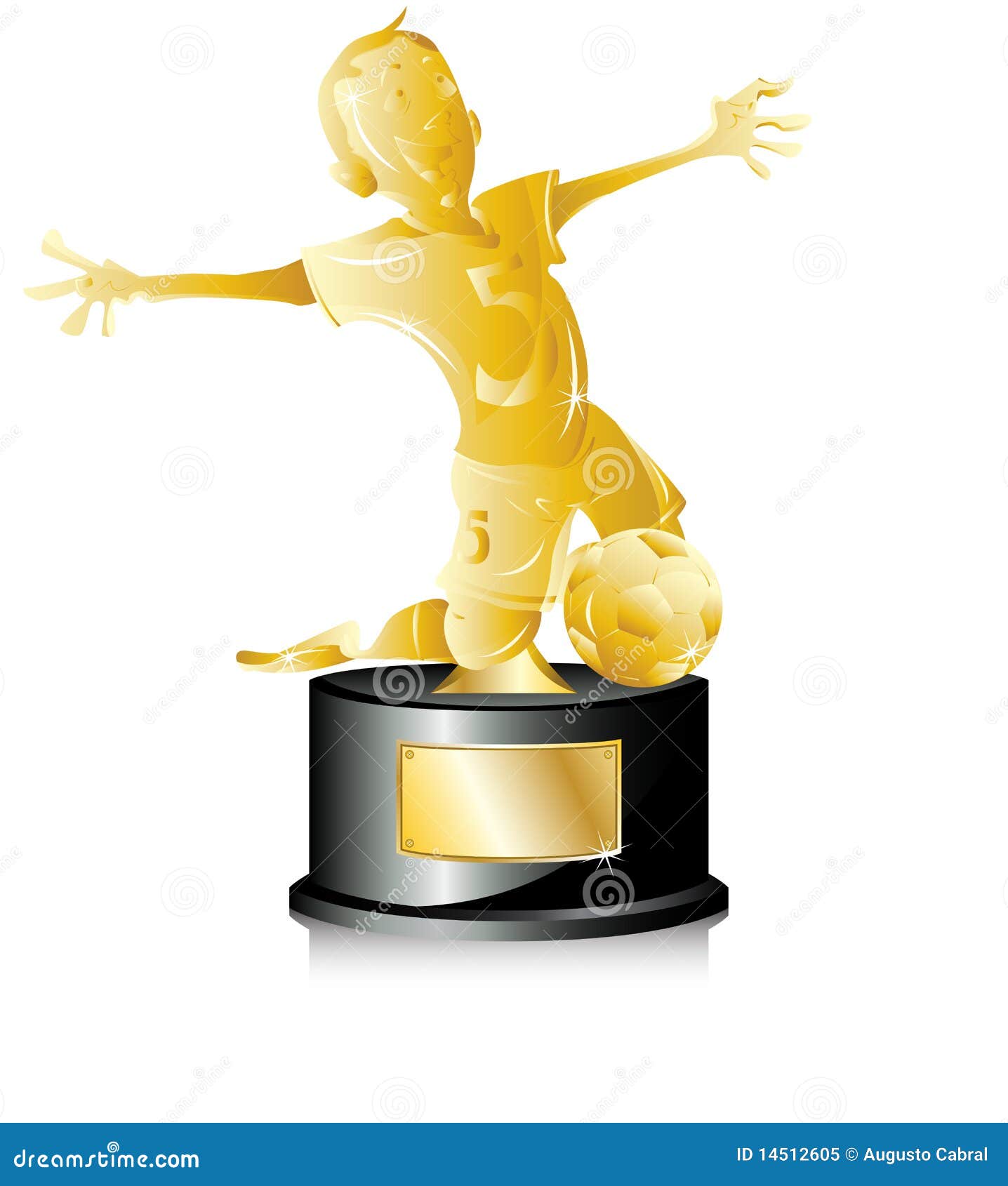 Soccer Golden Trophy Vector. World Cup Event. Football Golden Ball ...