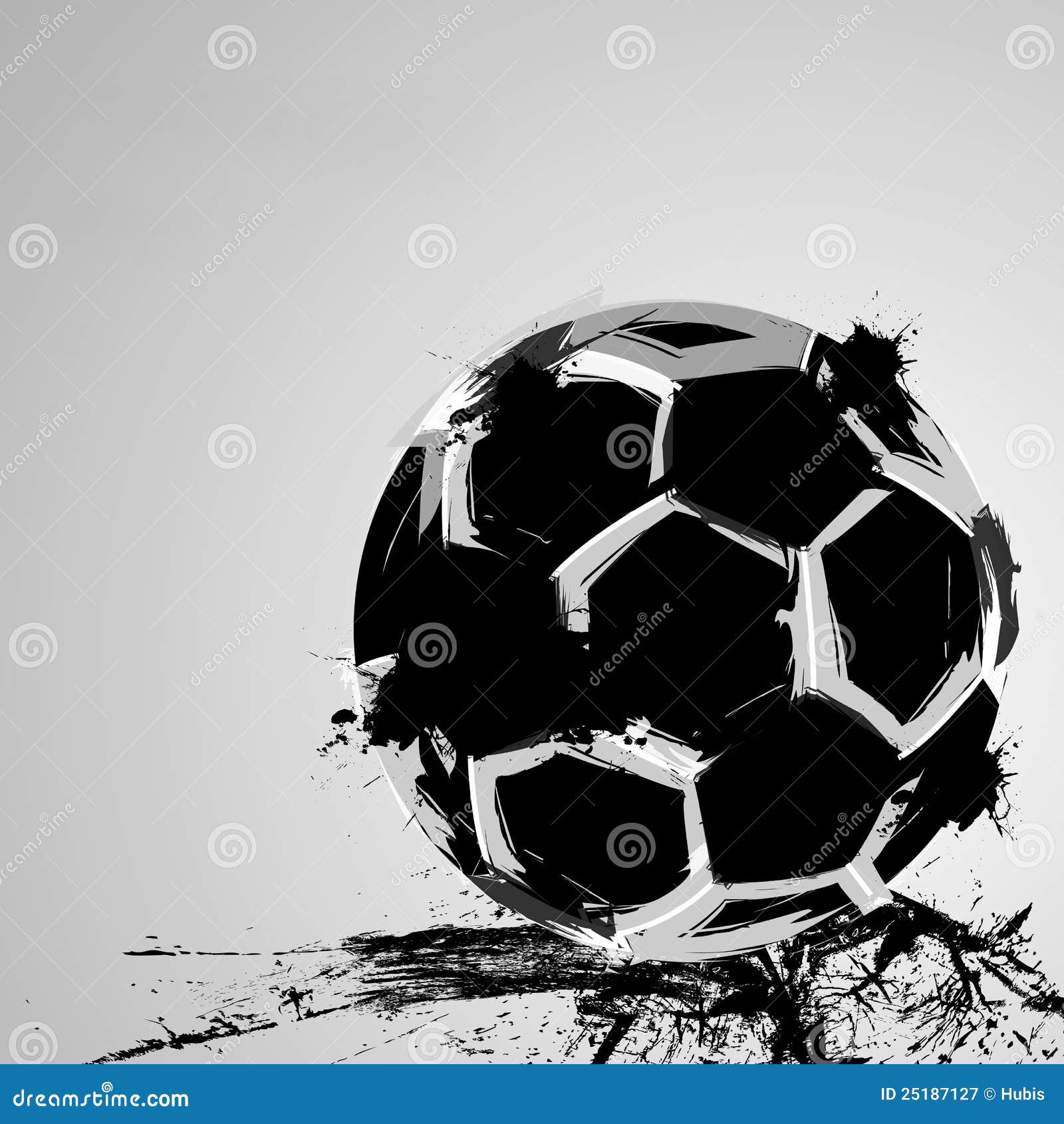 Soccer grunge ball stock vector. Illustration of team - 25187127