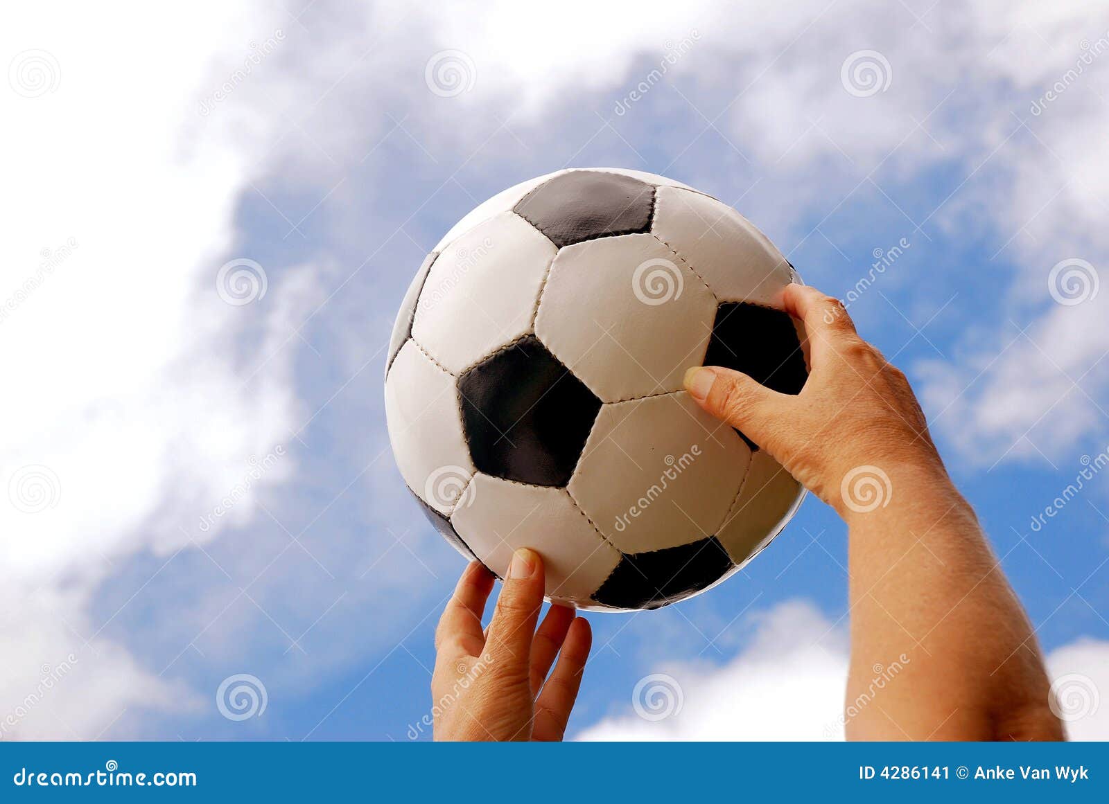 Soccer hands stock image. Image of sports, clouds, catching - 4286141