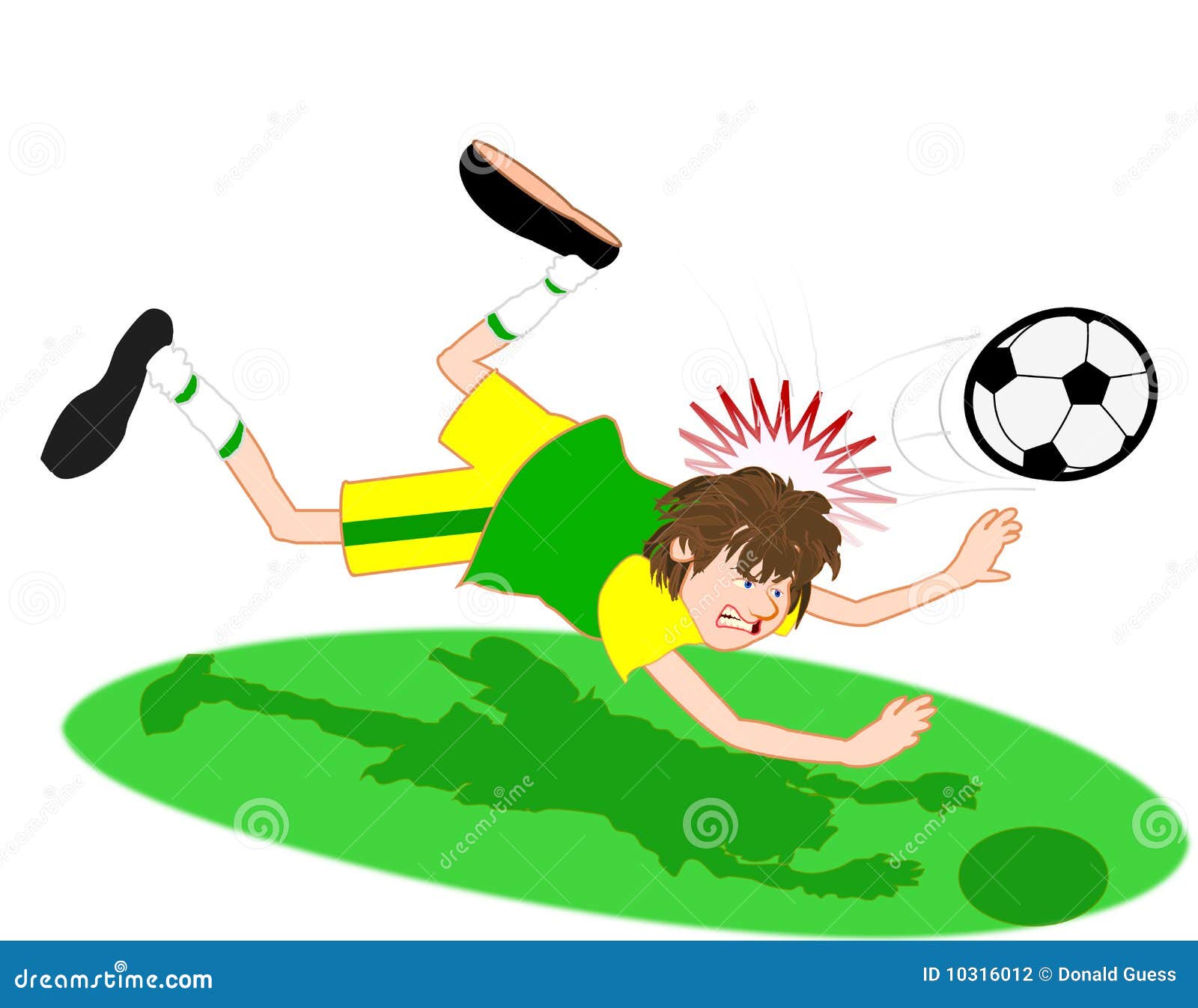 Soccer Header Save stock illustration. Illustration of kicking - 10316012
