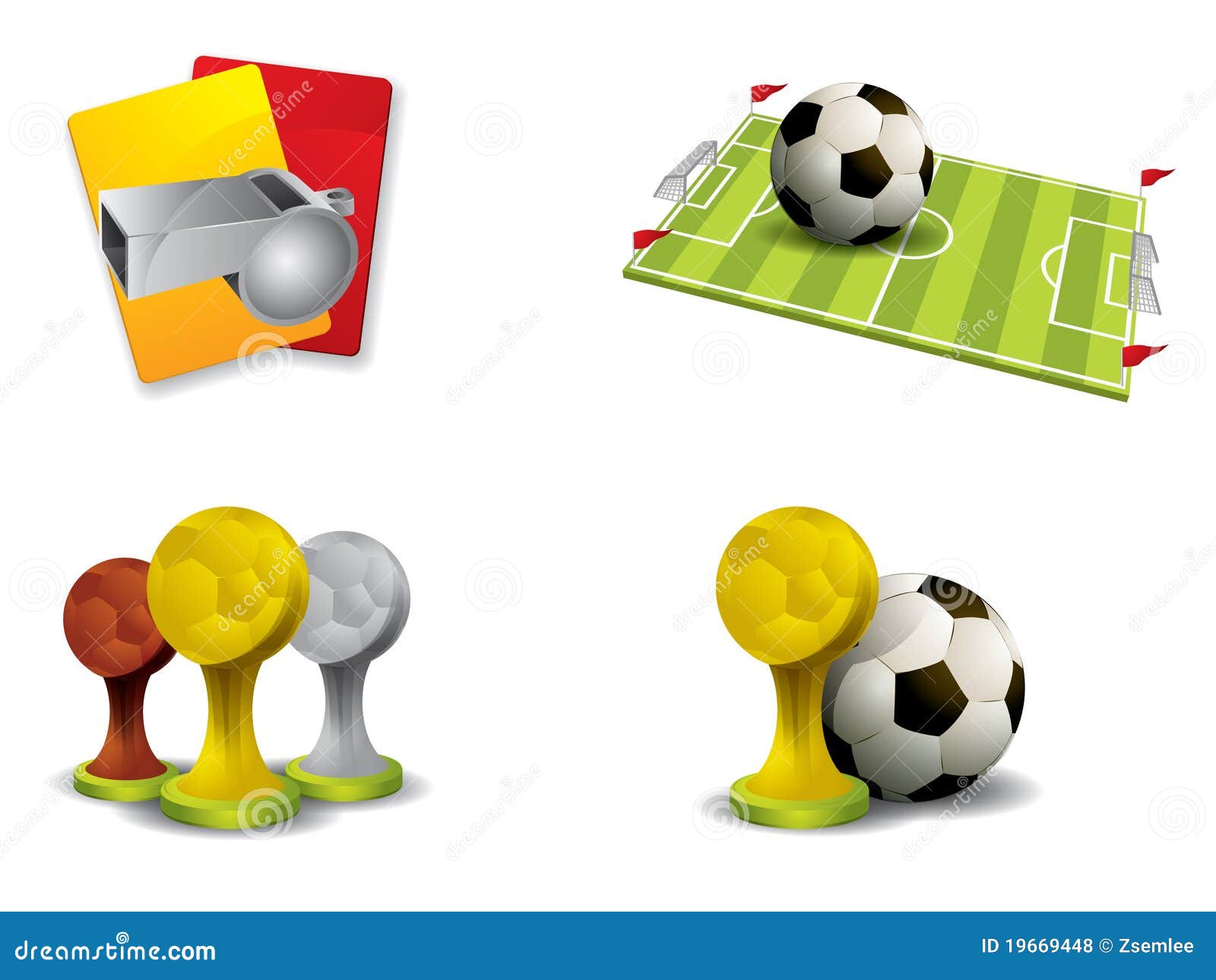 Soccer icon set stock vector. Illustration of sideline - 19669448