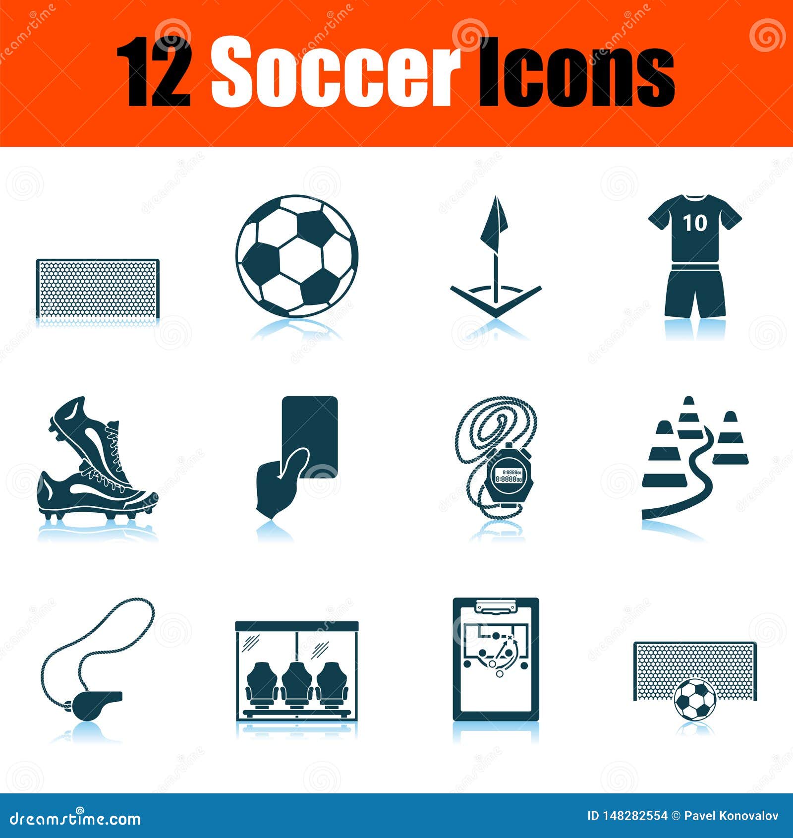 Soccer Icon Set stock vector. Illustration of europe - 148282554