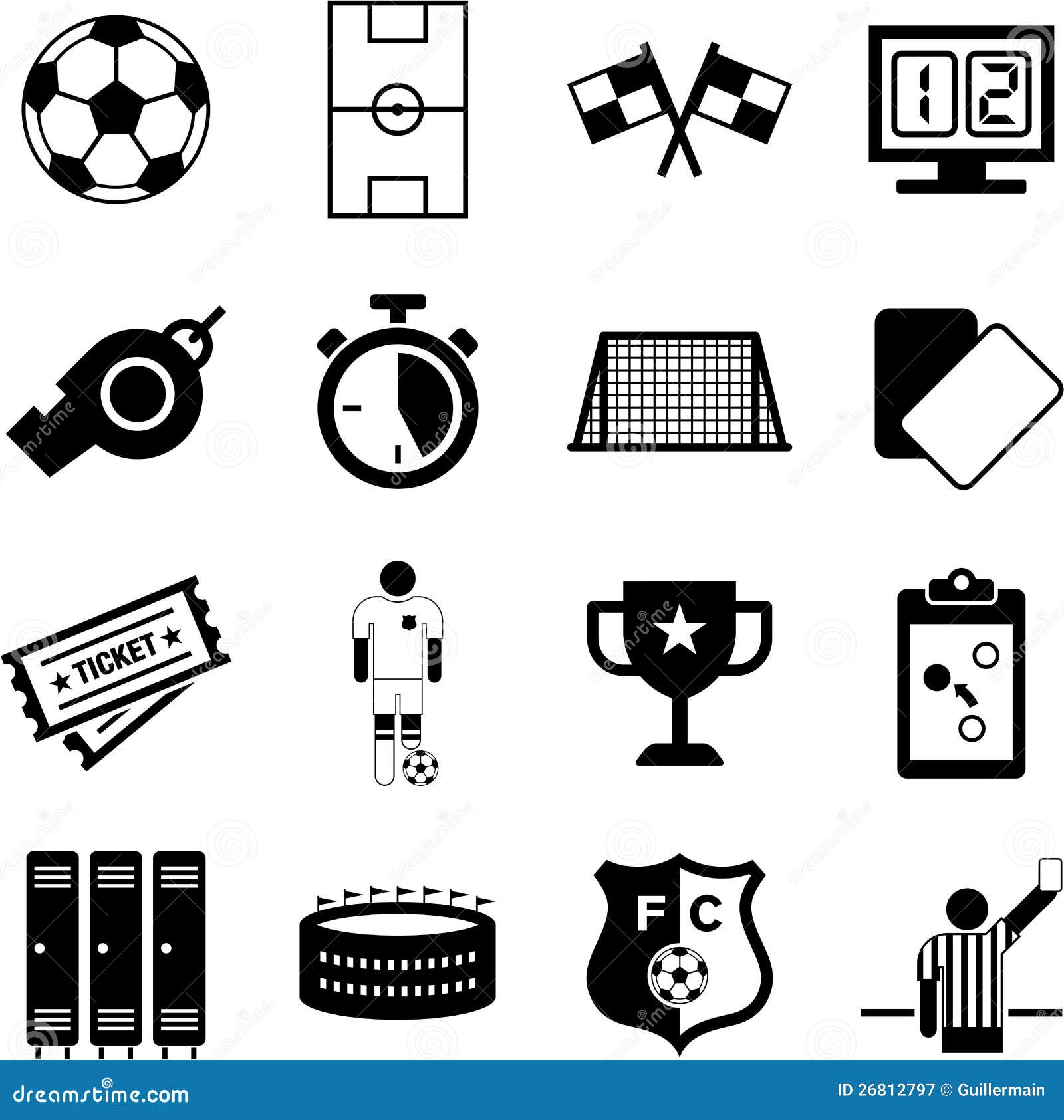Soccer icons stock vector. Illustration of championship - 26812797