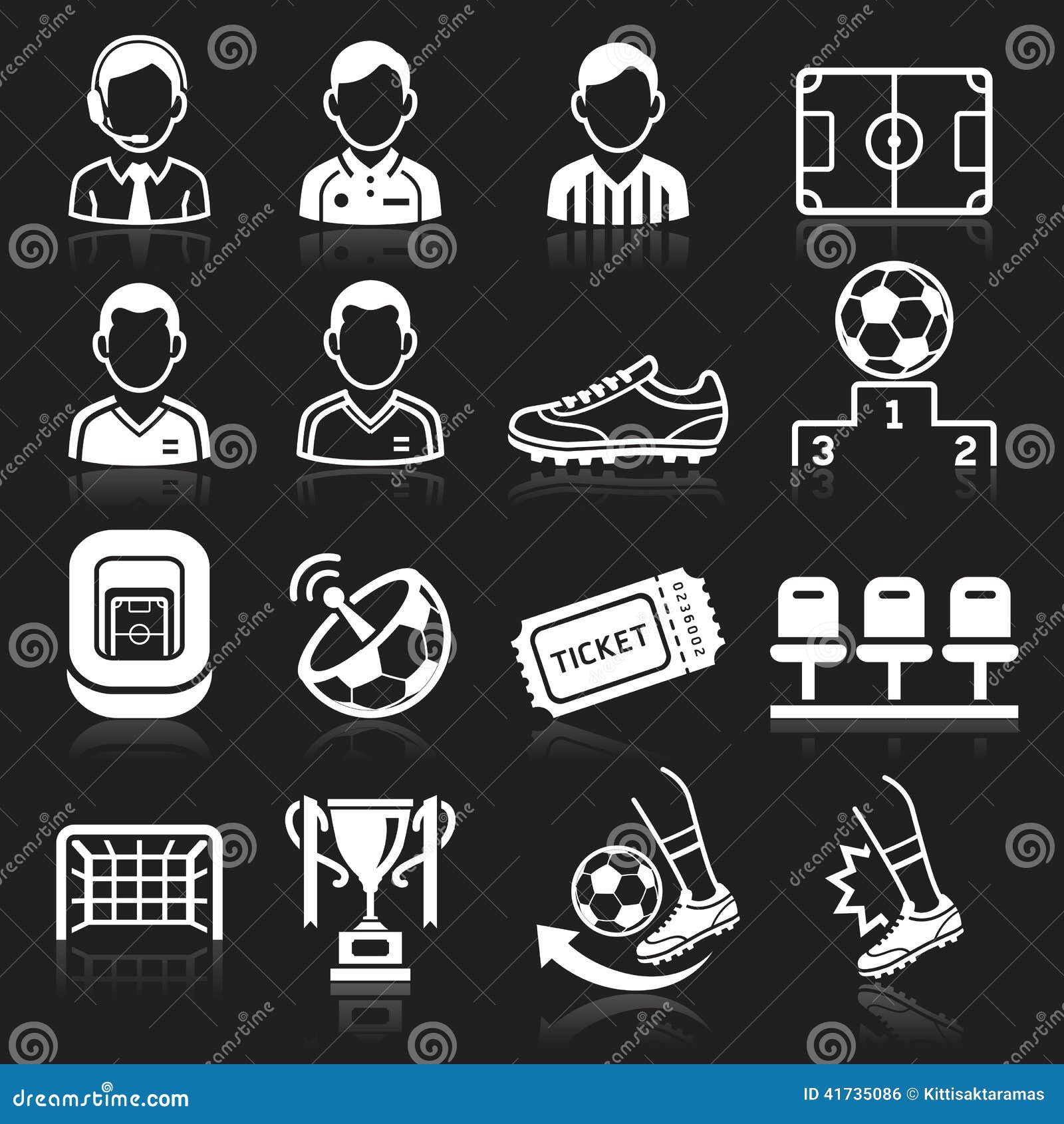 Soccer Set Of 3d Icons With Field, Soccer Ball, Soccer Ball In Fire ...