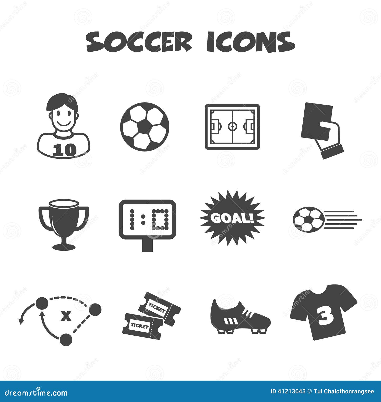 Soccer Icons. Vector Illustration | CartoonDealer.com #41737596